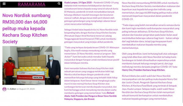 Press Coverage – Kechara Soup Kitchen