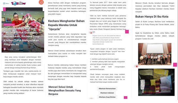 Press Coverage – Kechara Soup Kitchen