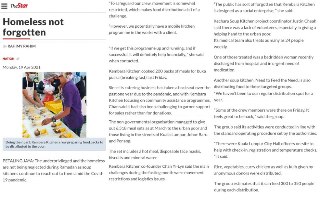 Press Coverage – Kechara Soup Kitchen