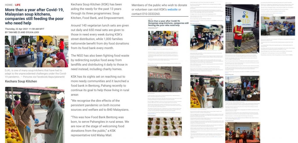 Press Coverage – Kechara Soup Kitchen