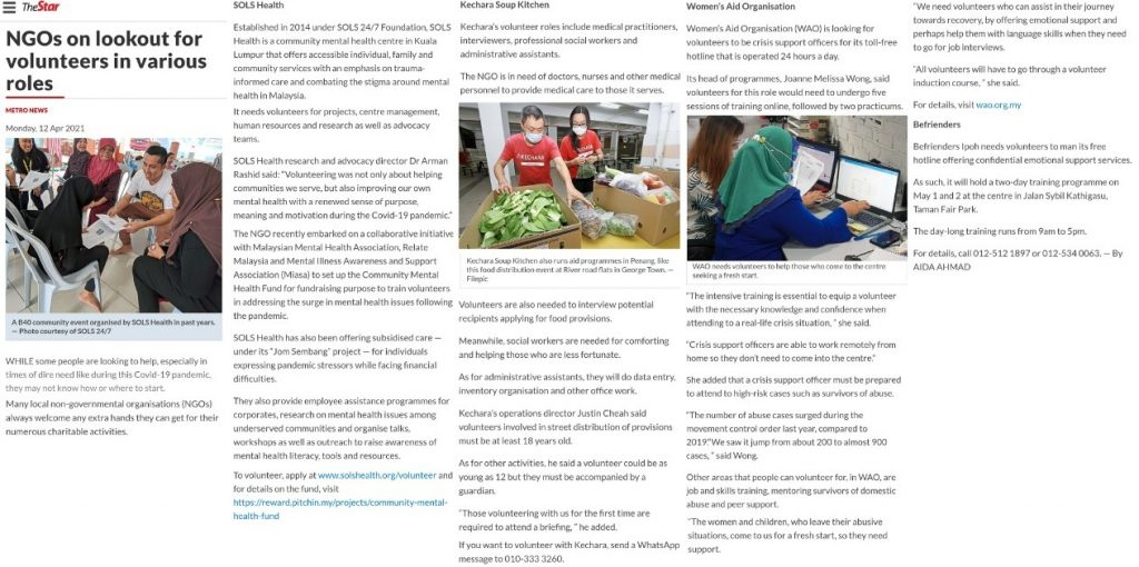 Press Coverage – Kechara Soup Kitchen